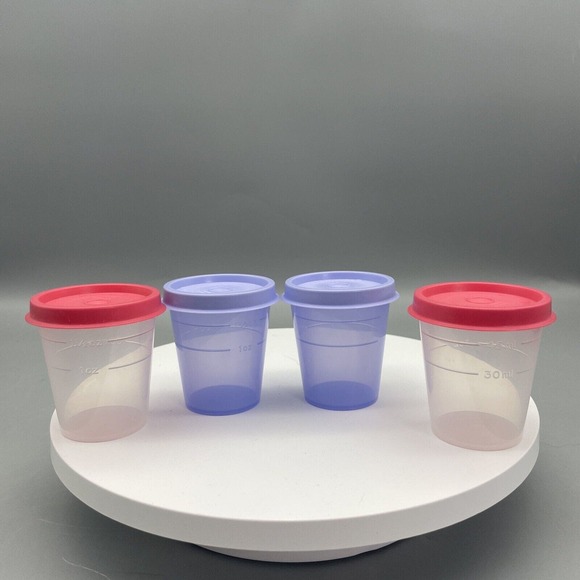 Tupperware | Kitchen | Tupperware Midgets 2 Ounce Set 4 Condiment Cups ...